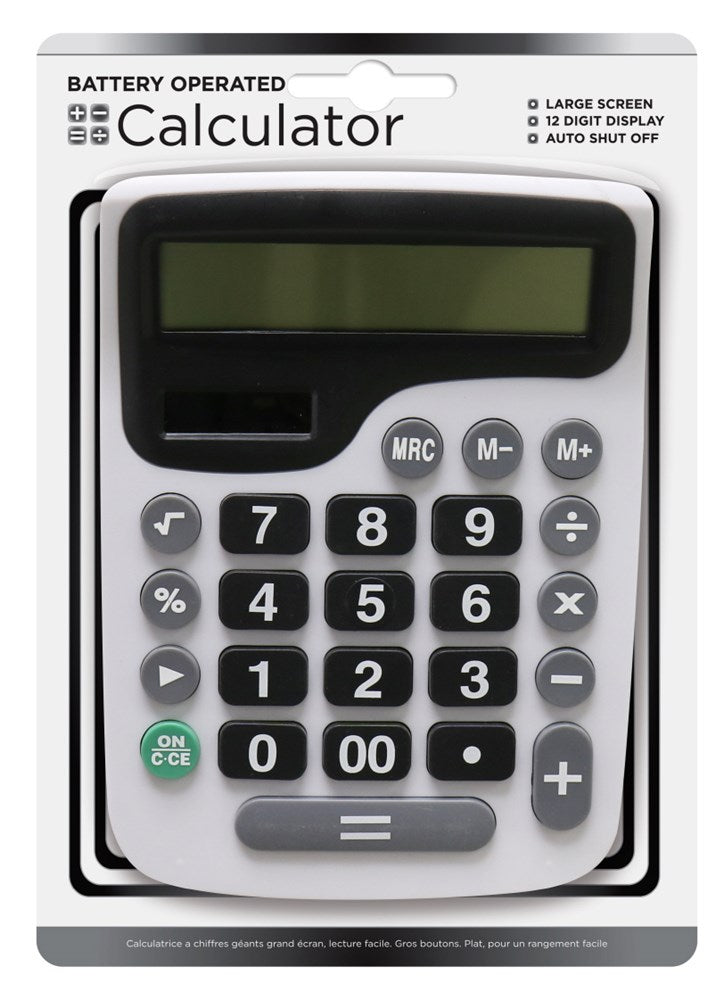 [UBL] EF0024 Calculator 12 Digit Battery Operated – Dollar Wholesale